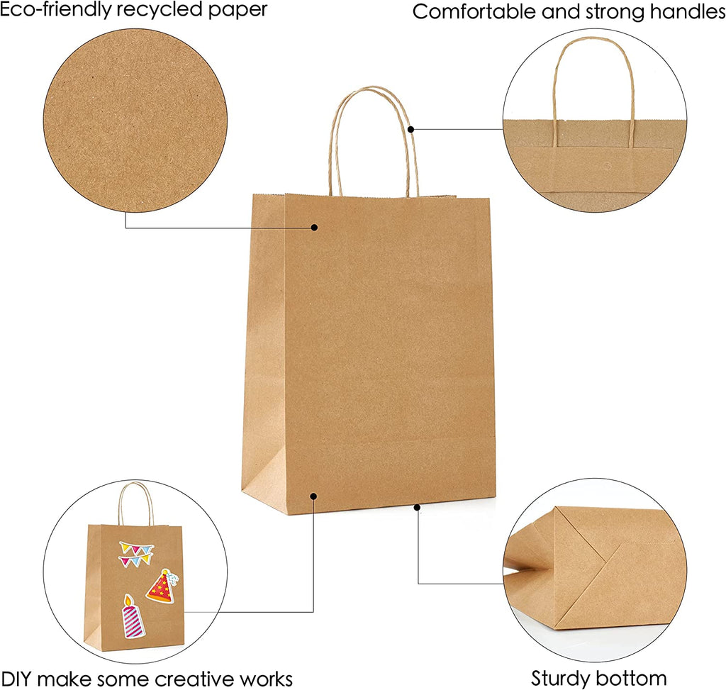 [CTC112] Paper Carry Bags With Secure Sealing Tape - 9.5" x 9" x 12 ...