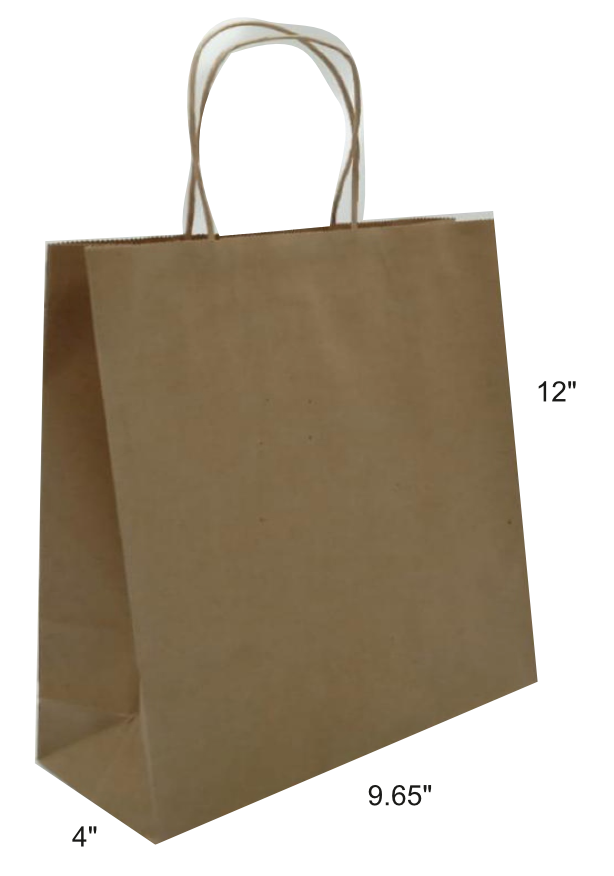 [CTC111] Paper Carry Bags With Secure Sealing Tape - 9.65" x 4" x 12 ...